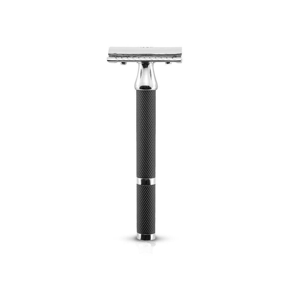 Textured Grip Black & Chrome Safety Razor by Razor n Scissor ...